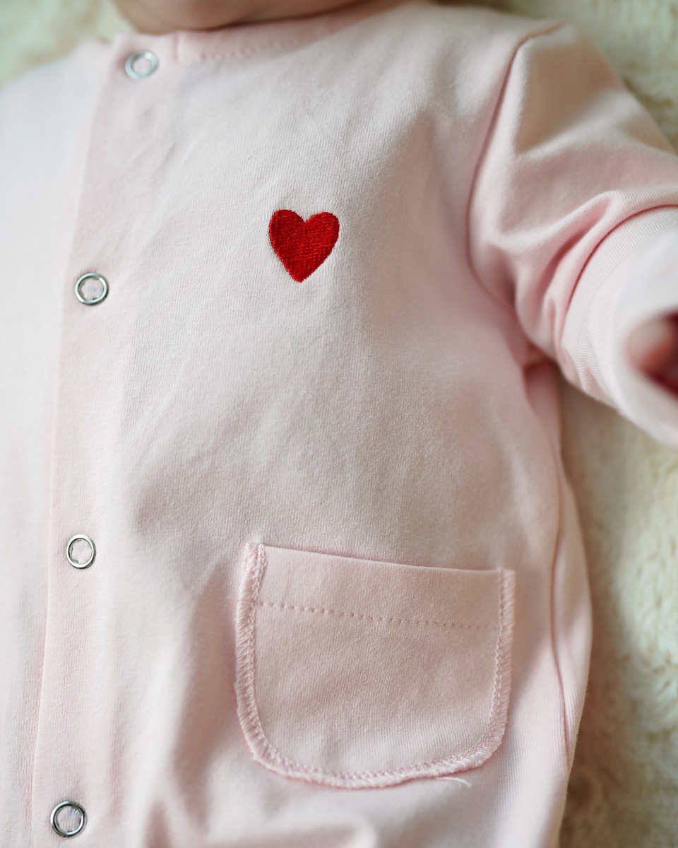 Pijama din bumbac jerse roz Haine copii - Haine fete, baieti si bebe