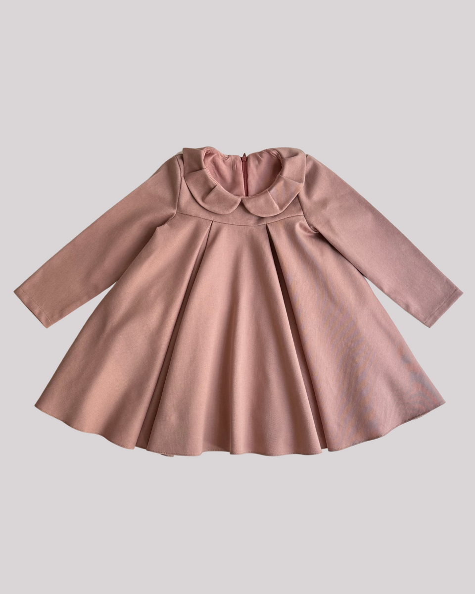 Rochie din denim roz pudrat Haine copii - Haine fete, baieti si bebe